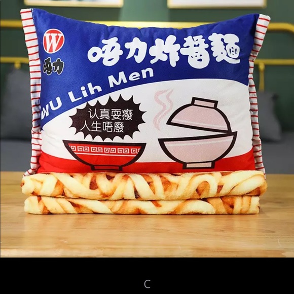 noodles | Other | Instant Noodles Plush Pillow Blanket Noodles Ramen ...